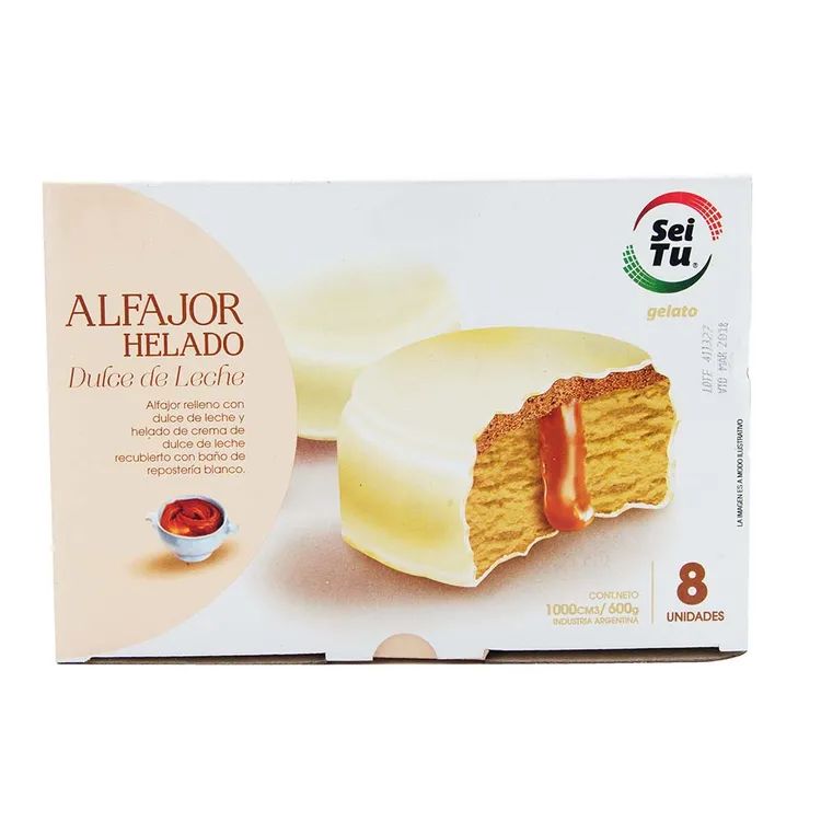 Alfajor helado x 8 unidades - Bajo Cero